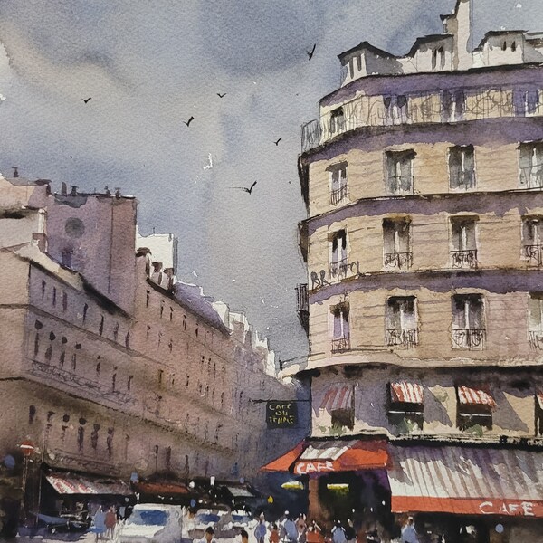 Watercolor Painting Paris - Etsy