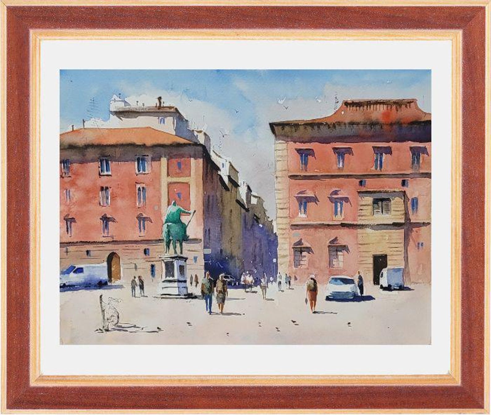 Watercolor Florence, Original Watercolor Painting, Monument of ...