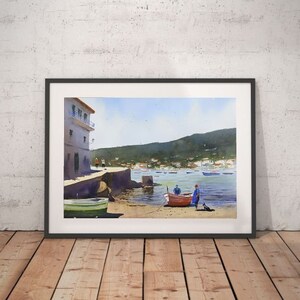 Cadaques Original Watercolor Painting Costa Brava Watercolor Spain ...