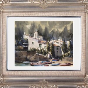 Original Watercolor Cadaqués Painting, Dali's House, Port Lligat ...