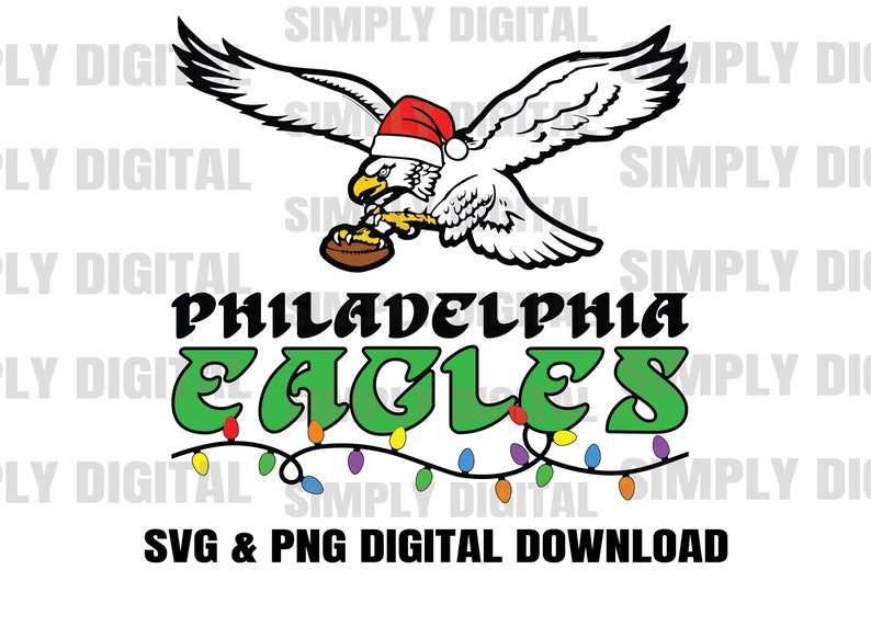 Christmas Eagles Throwback SVG PNG Philadelphia Sports Shirt Design for ...