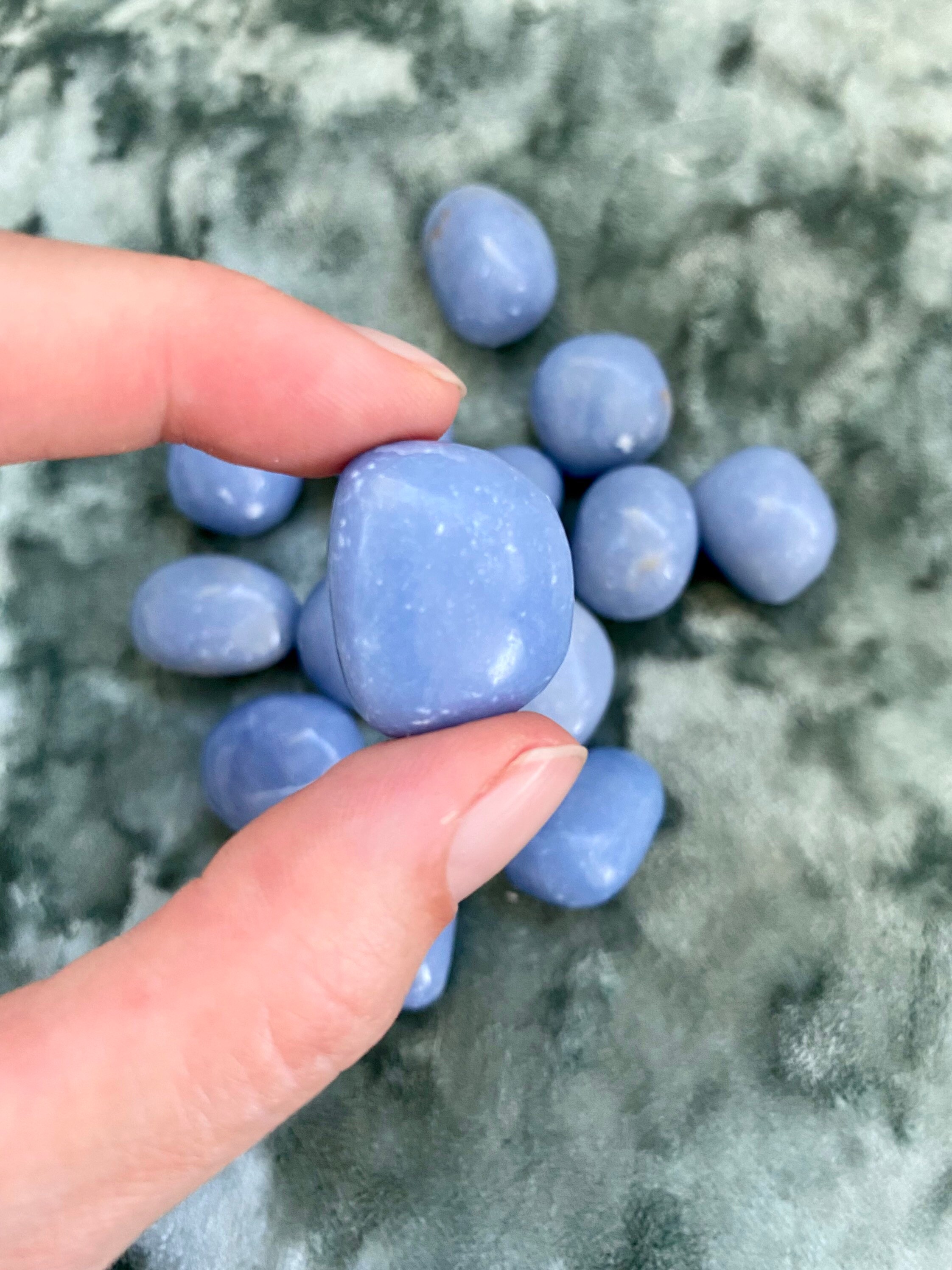 Angelite Tumbled Stone Spirit Guide Connection Angel Stone - Etsy