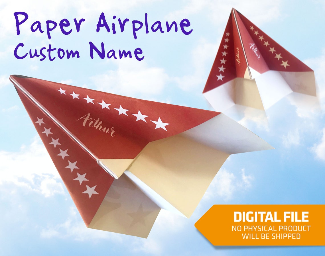 Paper Airplane Birthday Decorations Custom Paper Airplane Kit Editable ...