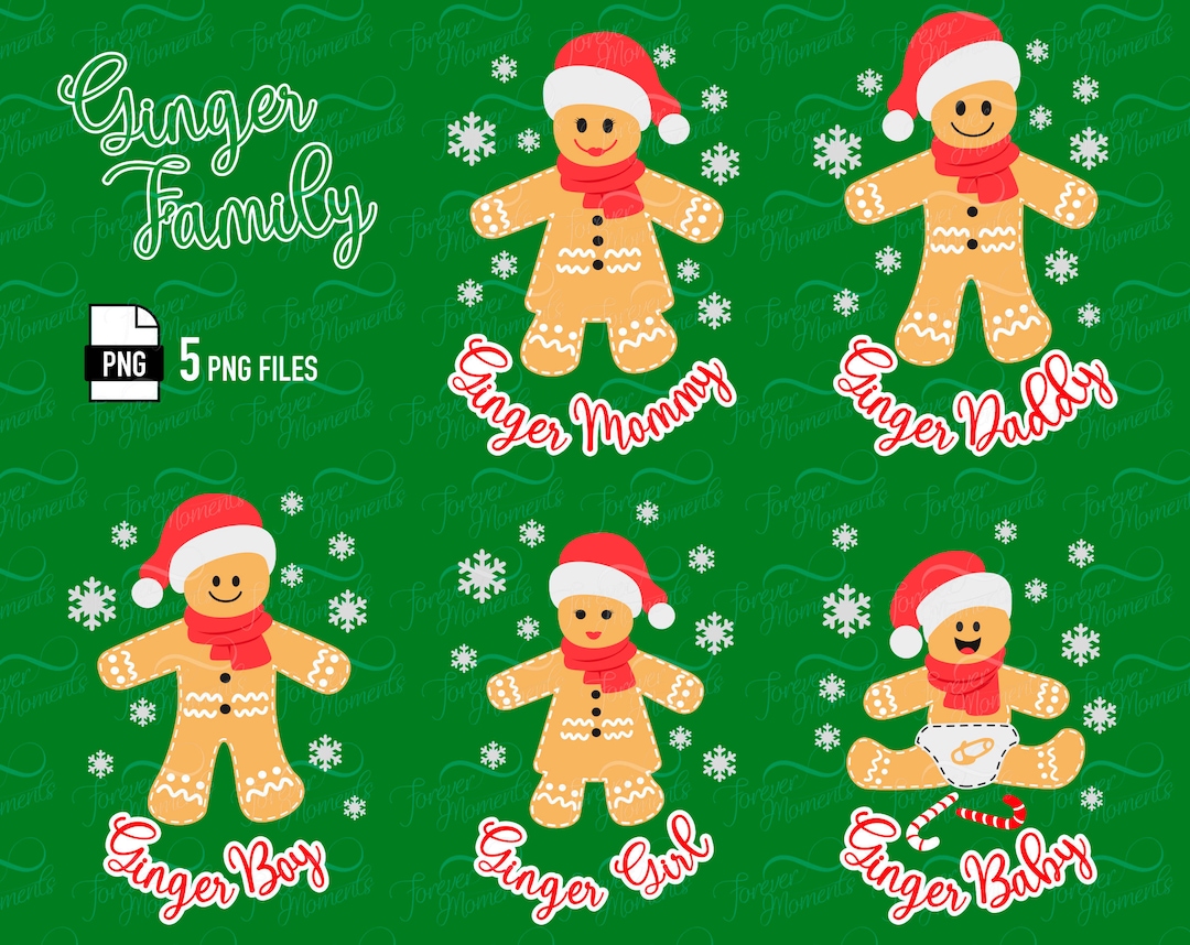 Gingerbread Family SVG PNG Christmas Bundle SVG for Best Family Xmas ...