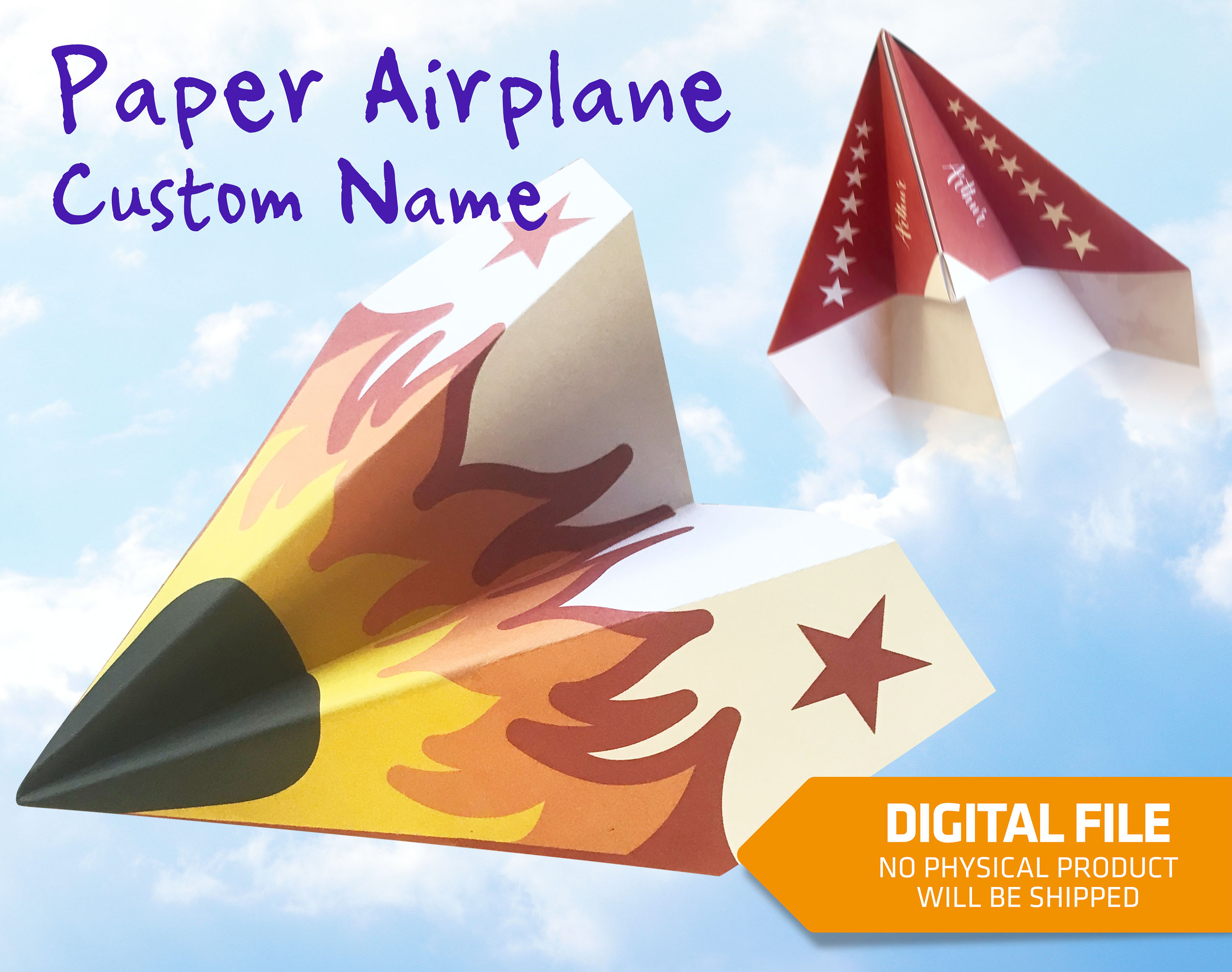 Paper Airplane Birthday Decorations Custom Paper Airplane Kit Editable ...