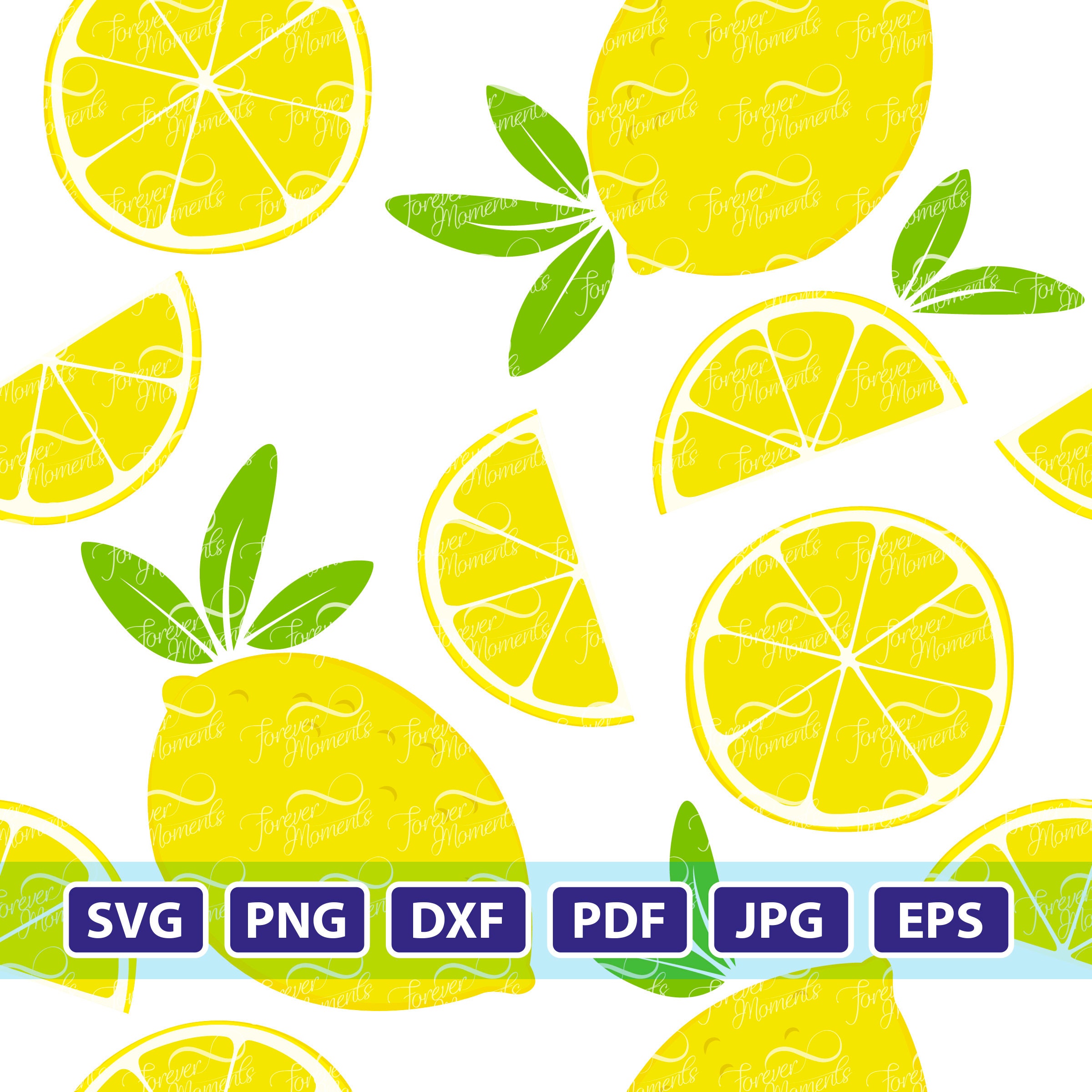 Lemon Svg, Pdf, Png, Dxf, Jpg, Eps - Lemon Pattern, Lemon Seamless ...