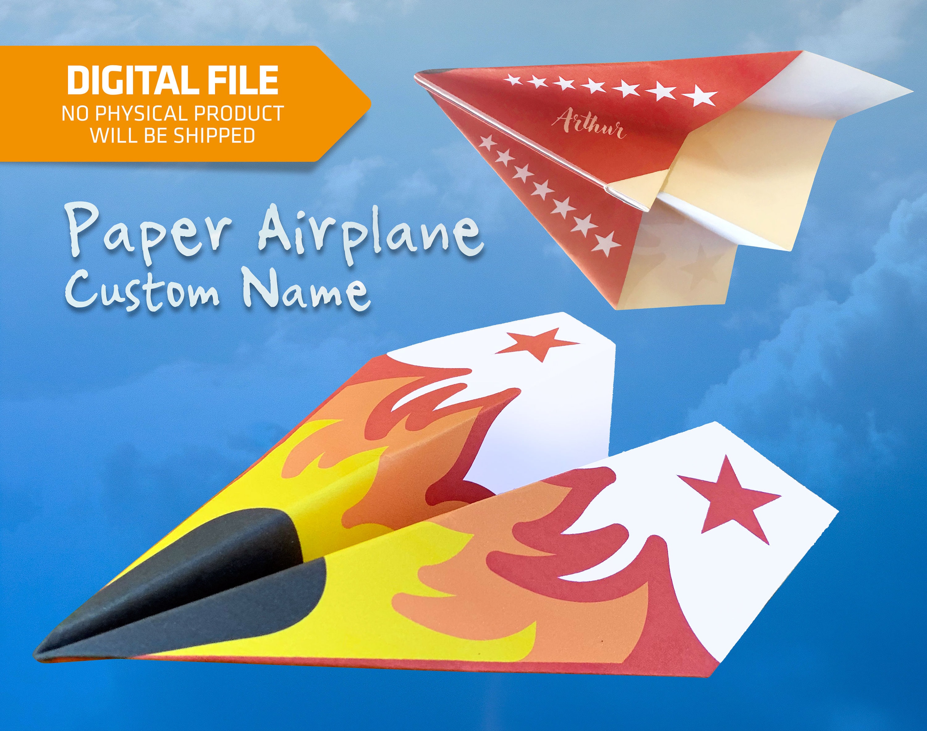 Paper Airplane Birthday Decorations Custom Paper Airplane Kit Editable ...