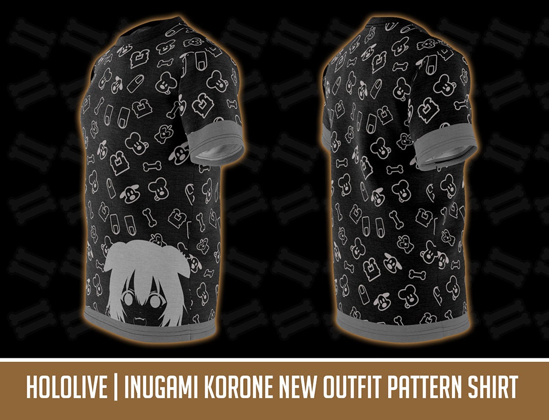 Hololive Inugami Korone New Outfit Pattern Print Shirt - Etsy Hong Kong