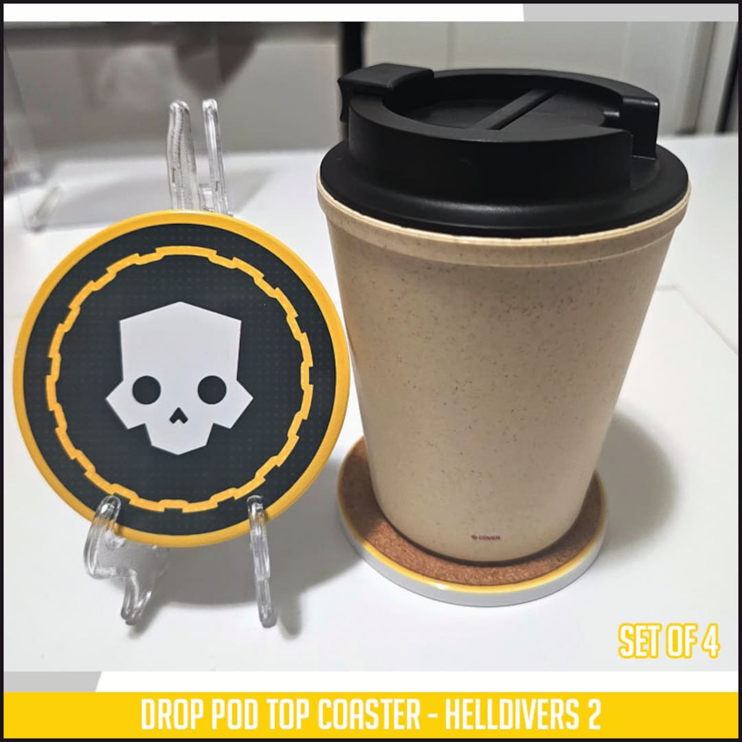 Helldivers 2 | Drop Pod Top Coasters Set of 4 - Etsy