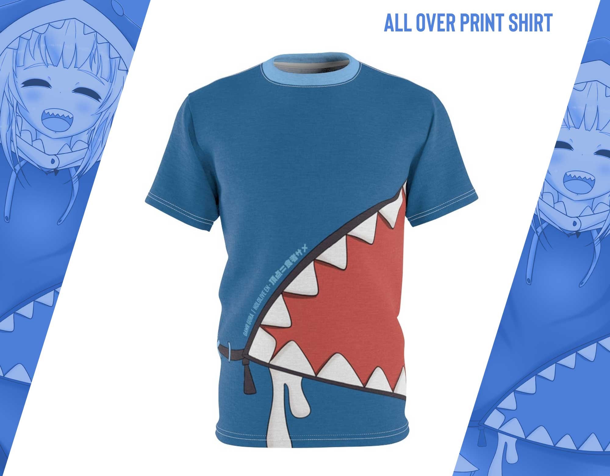 Hololive EN Polyester Cosplay Gwar Gura Theme Shirt - Etsy UK