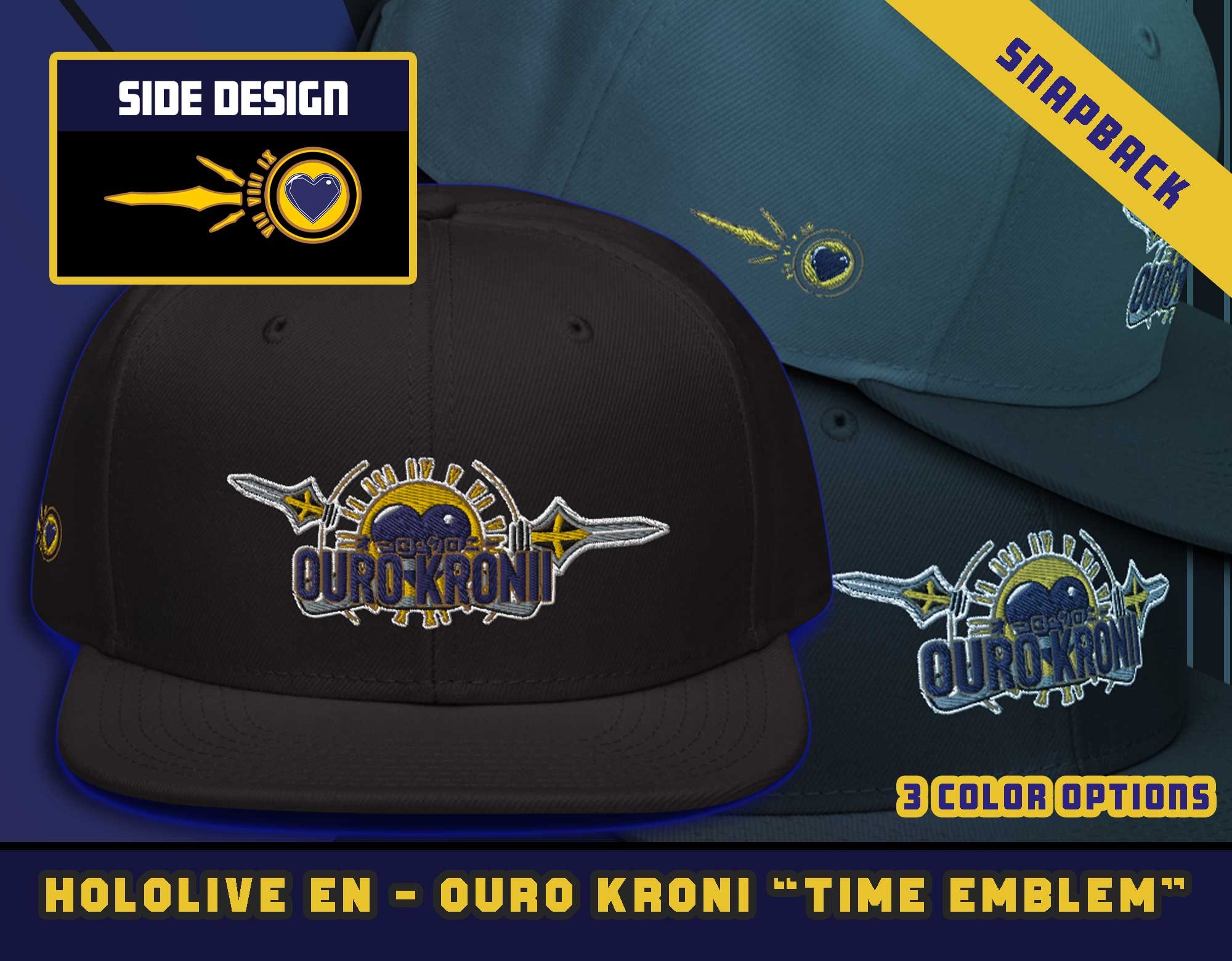 Hololive EN Ouro Kroni time Emblem Snapback 3 - Etsy Canada