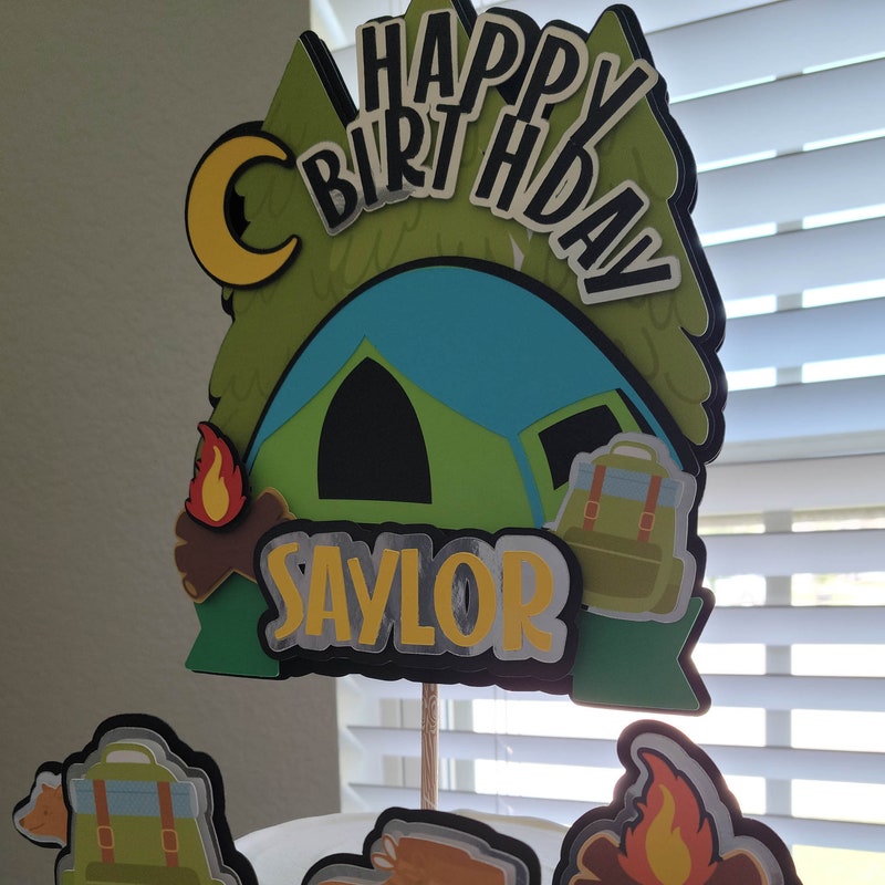Camping Cake Topper - Etsy