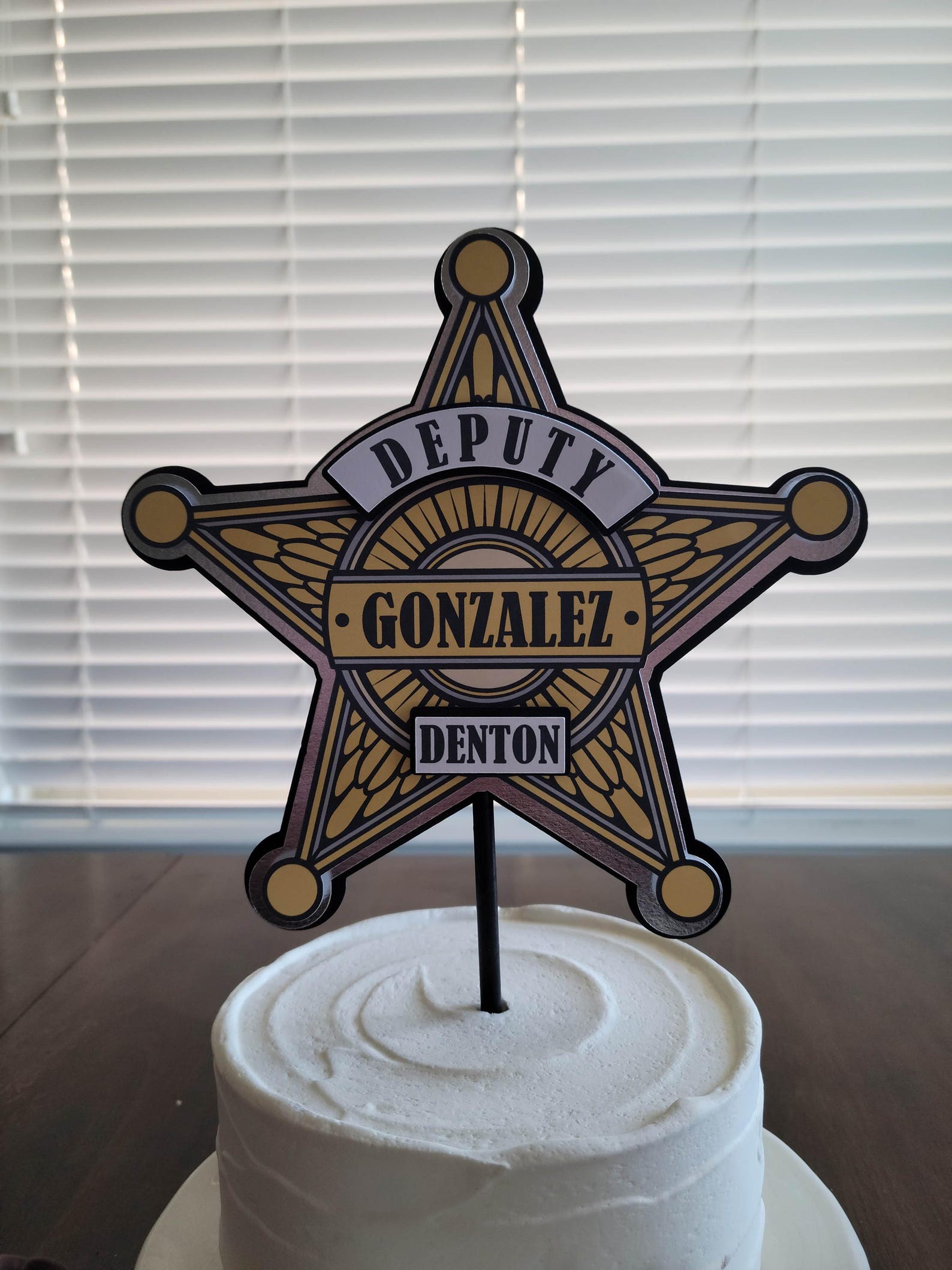 Police Badge Cake Topper - Custom Law Enforcement Theme Birthday ...