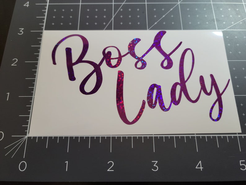 Boss Lady Decal Choose From 19 Colors Holographic | Etsy