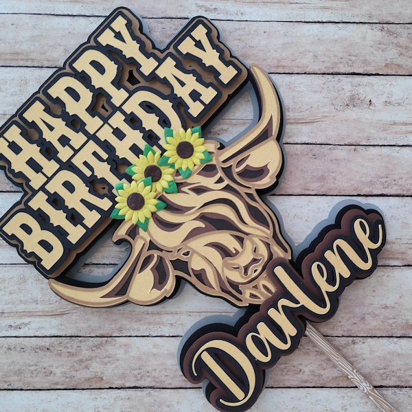 Country Cake Topper - Etsy