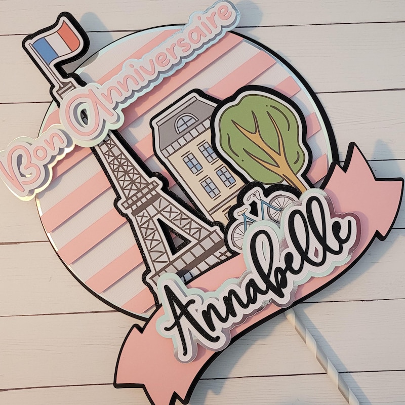 Paris Cafe Cake Topper - Etsy