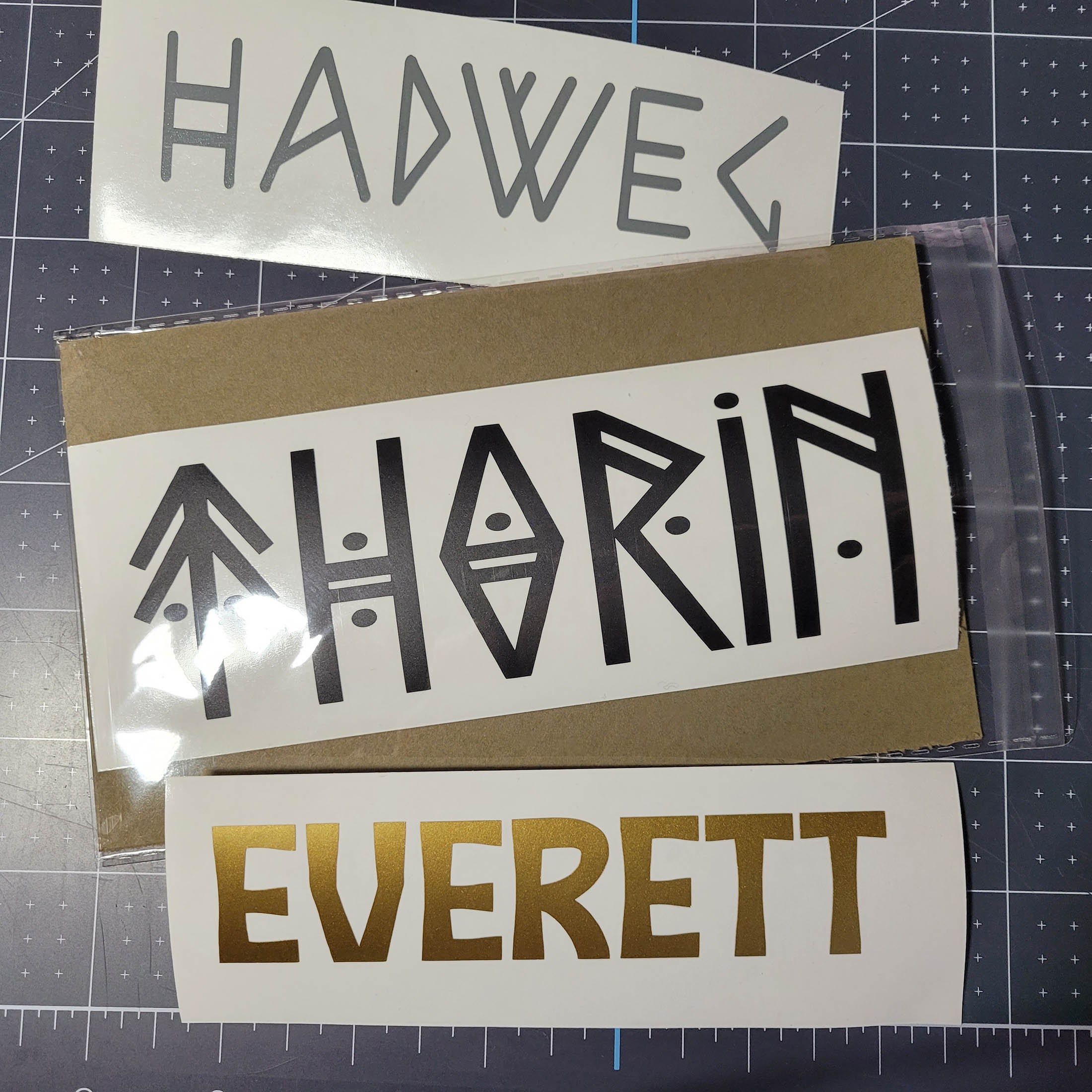 Custom Viking Style Name Strips Personalized Vinyl Decals | Etsy