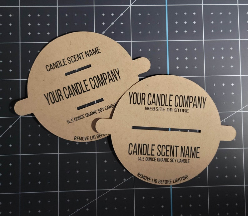 Custom Candle Dust Covers 3-INCH Premium Cardstock Dust - Etsy