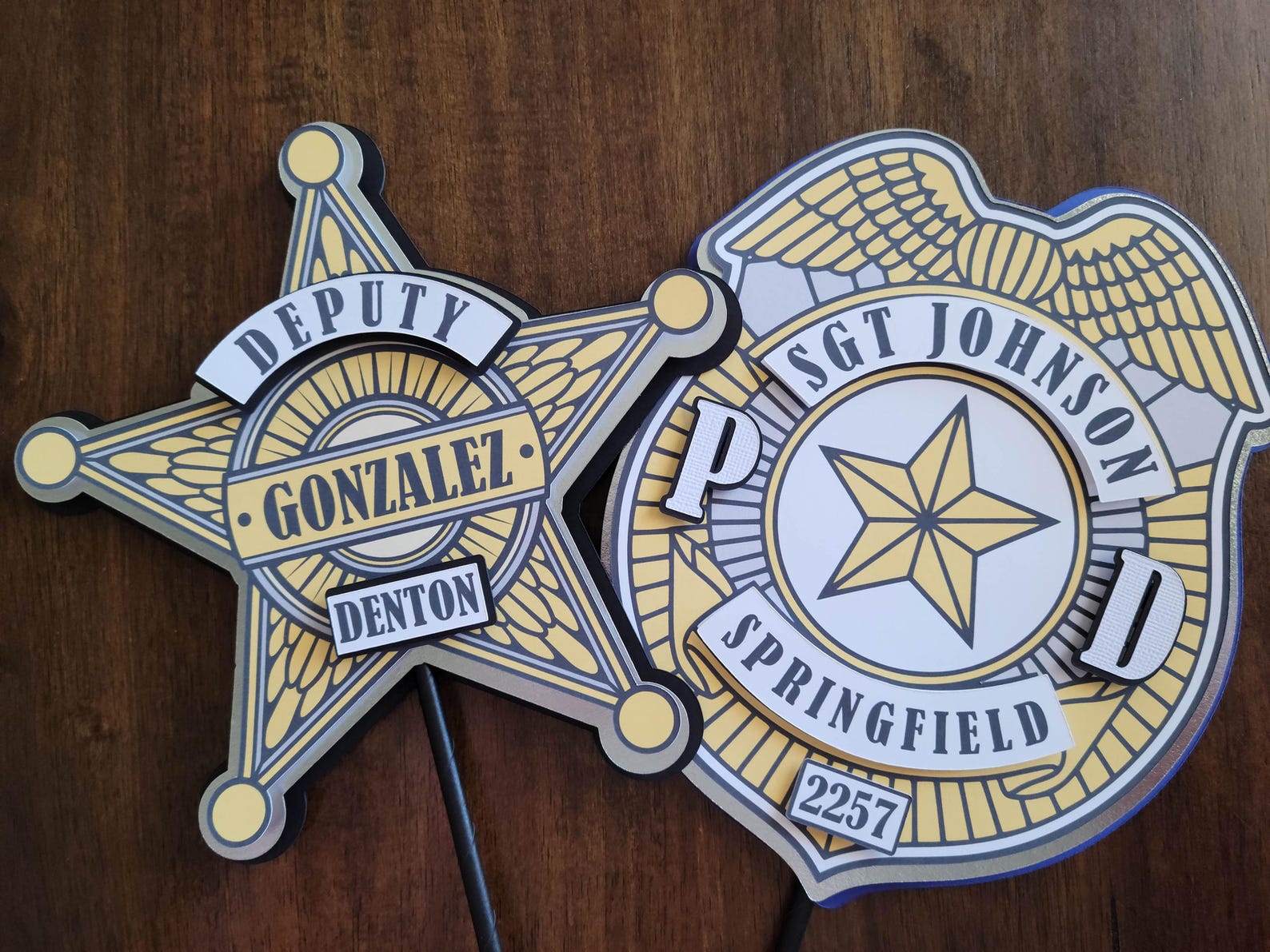 Police Badge Cake Topper - Custom Law Enforcement Theme Birthday ...