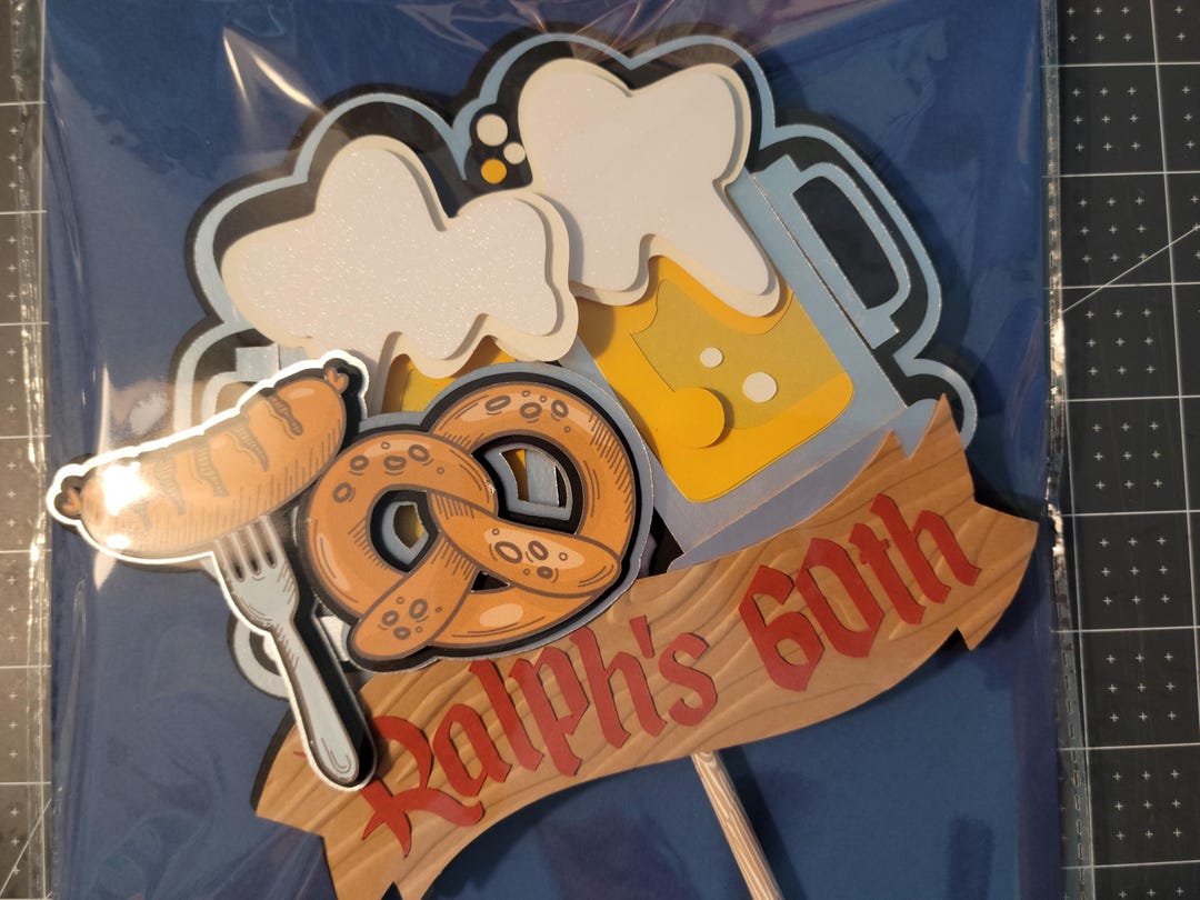 German Style Cake Topper for Birthdays, Oktoberfest, Groom's Cake ...