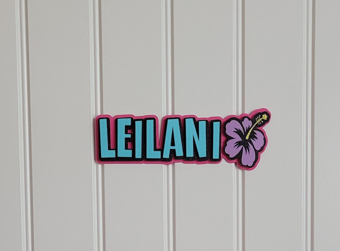 Tropical Island Name Badge for Cakes, Gifts, and More - Party ...
