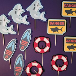 Shark Cake Topper | Custom Birthday Cake Topper | 3D Cake Topper | Add ...