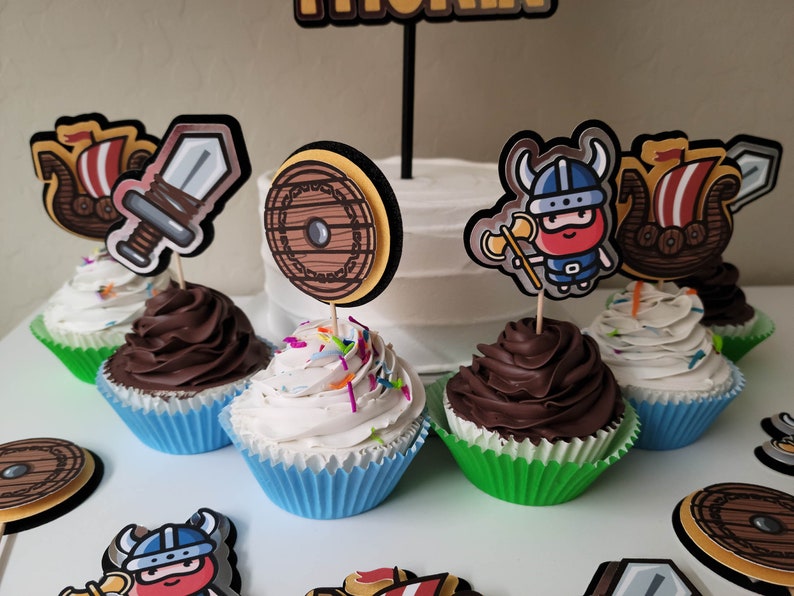 Viking Birthday Cake Topper Custom 3D Viking Theme Birthday - Etsy