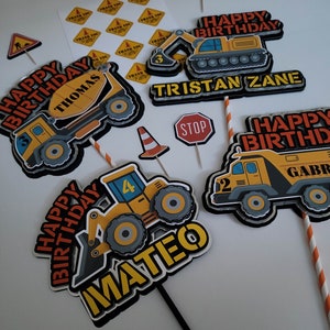 Cement Mixer Cake Topper - Construction Theme Birthday Party Decor ...