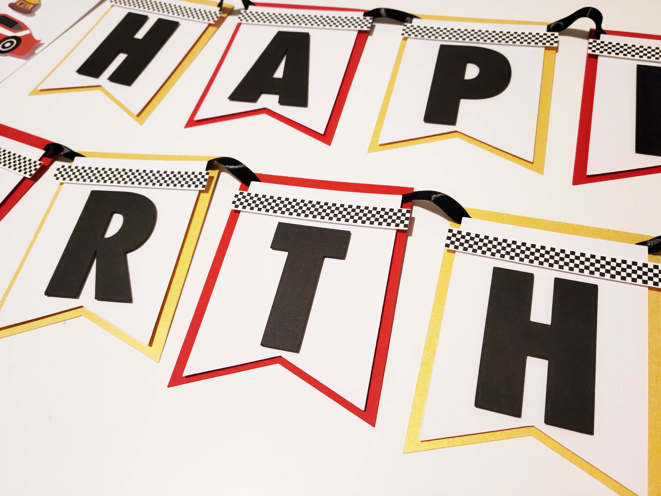 Race Car Birthday Banner Choose Colors Backgrounds Add - Etsy