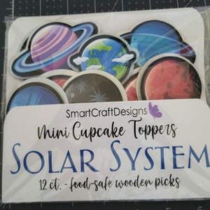 Custom Solar System Cake Topper - Space Cake Topper, Planets Birthday ...