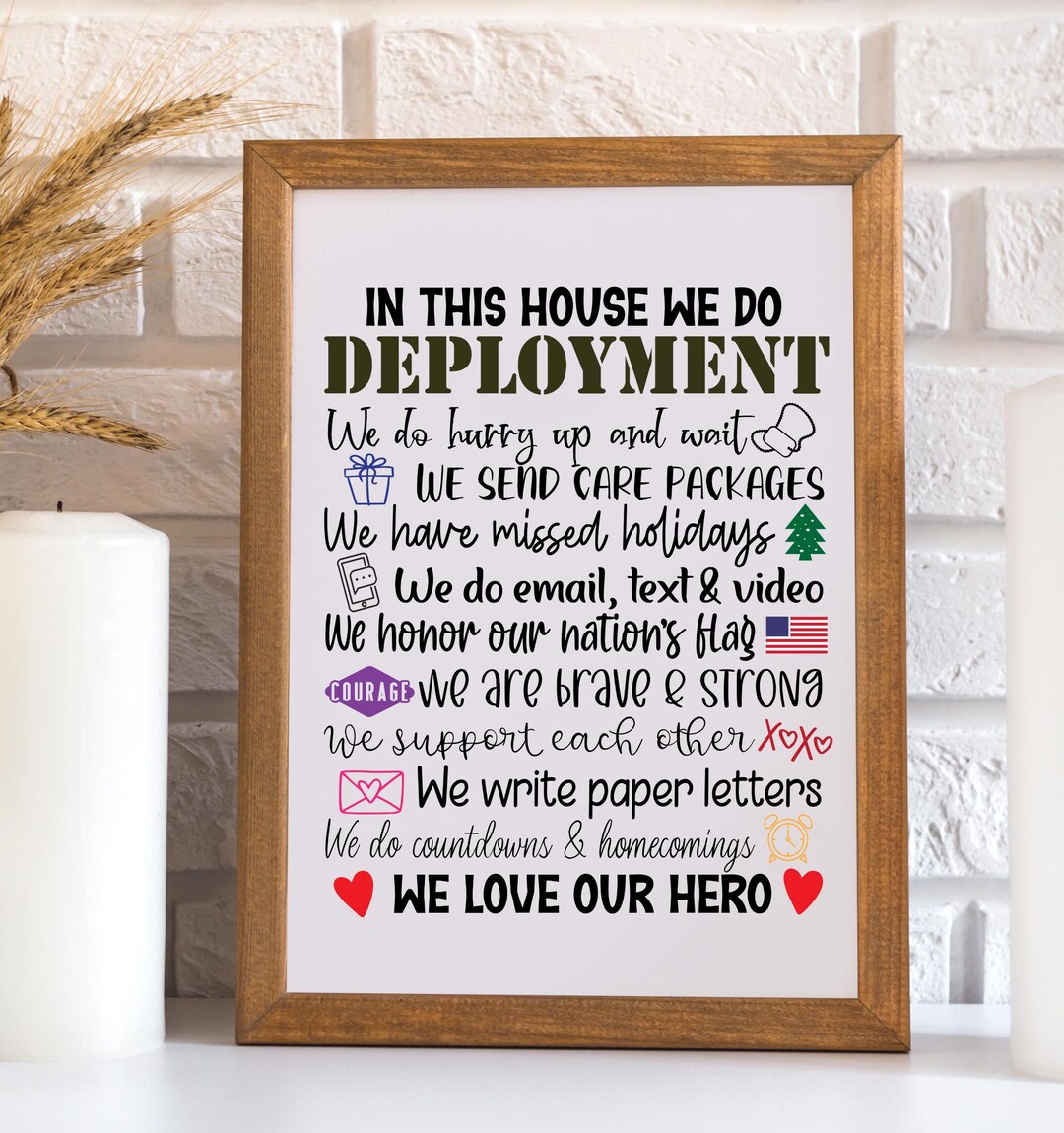 Military Deployment SVG Digital Download | in This House We Do ...