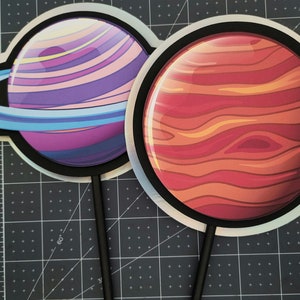 Custom Solar System Cake Topper - Space Cake Topper, Planets Birthday ...
