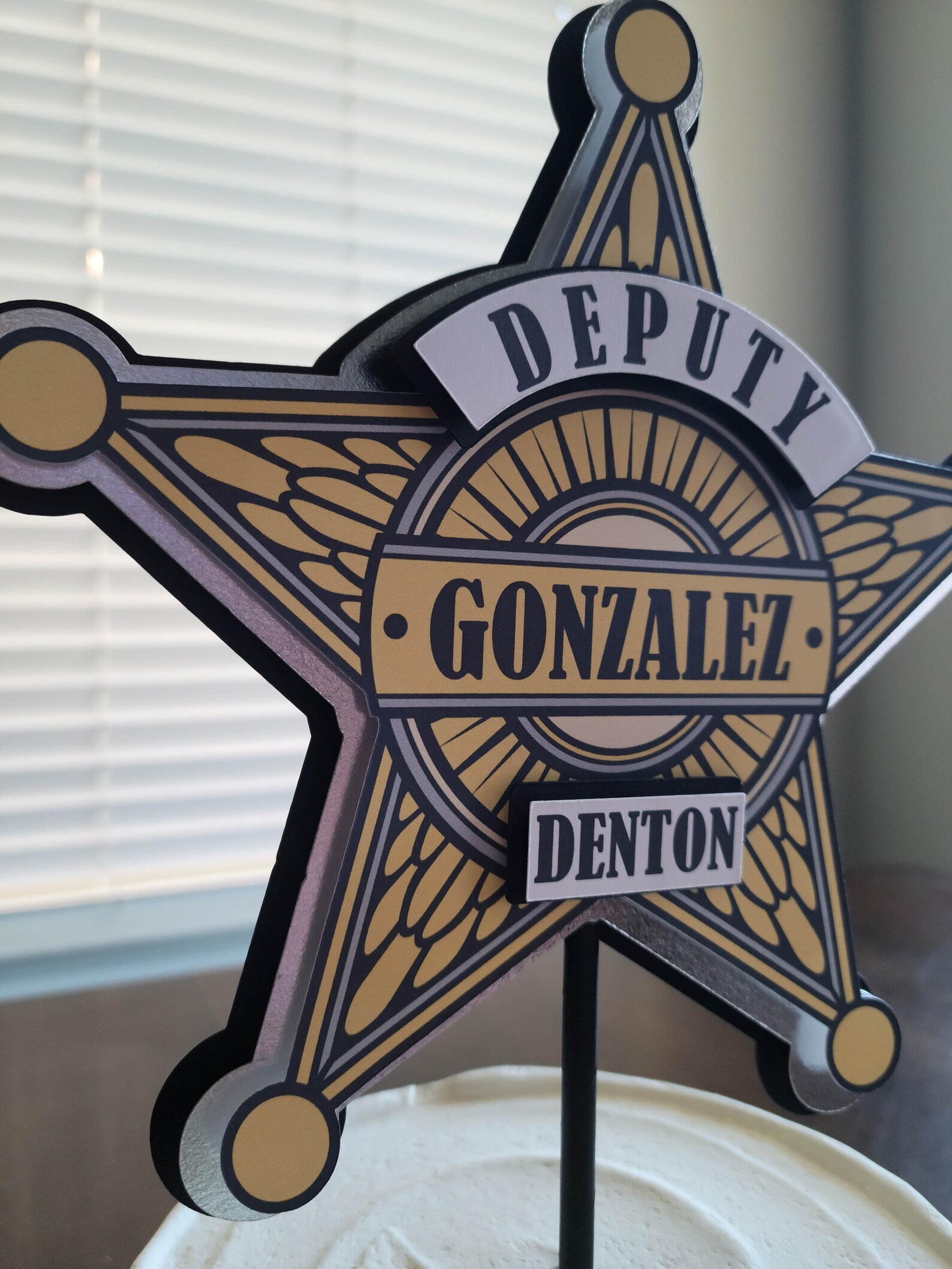 Police Badge Cake Topper - Custom Law Enforcement Theme Birthday ...