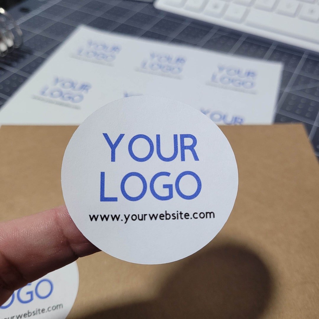 Custom 2-IN Round Stickers for Small Business Add Your Logo and Website ...