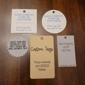 Custom Tags - Premium Cardstock + Custom Printing and Logos for Small ...