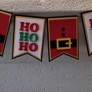 Cute Christmas "ho Ho Ho" Banner - Red Santa Coat Design, Festive ...