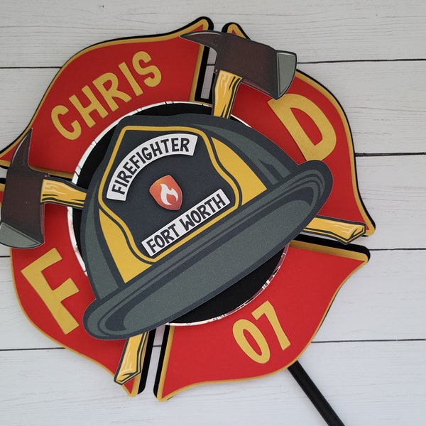 Fireman Cake Topper - Etsy