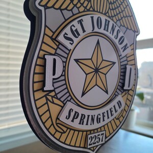 Police Badge Cake Topper - Custom Law Enforcement Theme Birthday ...