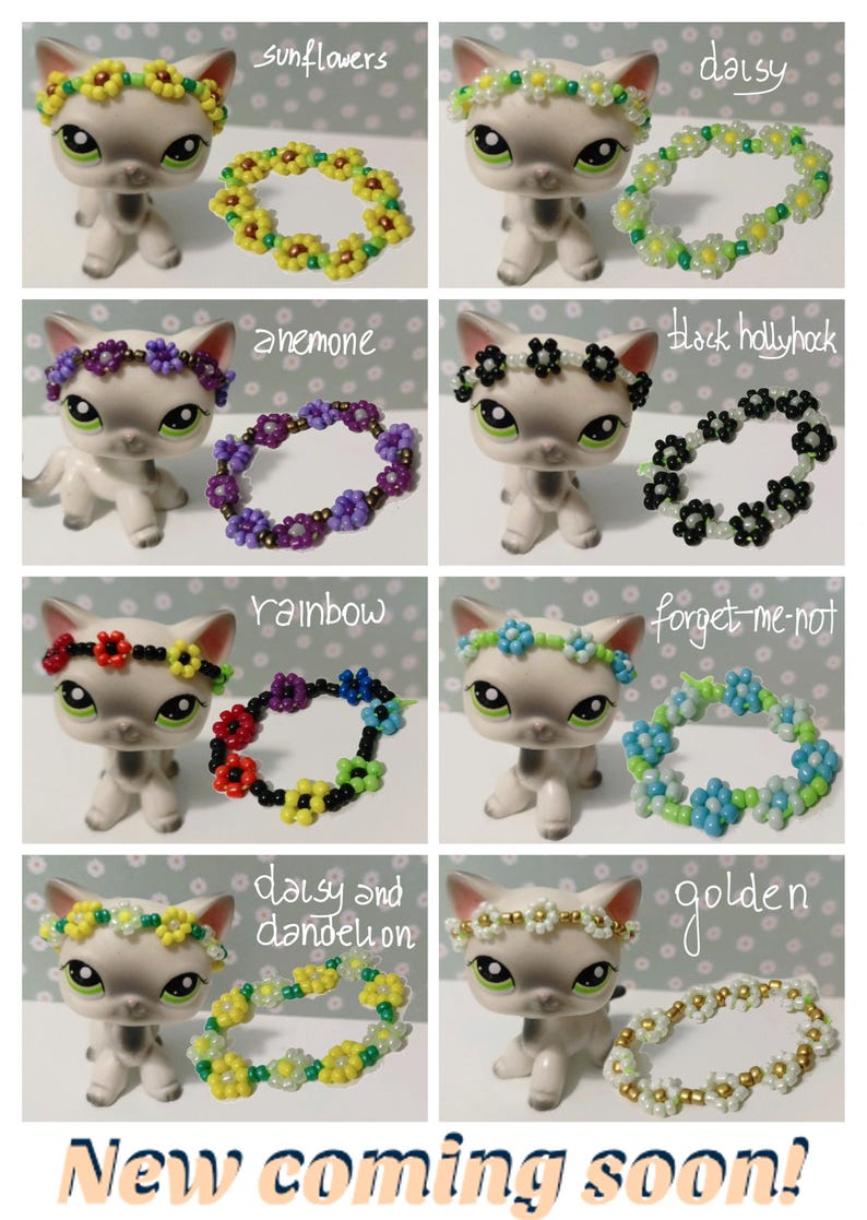 Littlest Pet Shop LPS Flower Crown Wreath Hat Accessories for Figures ...