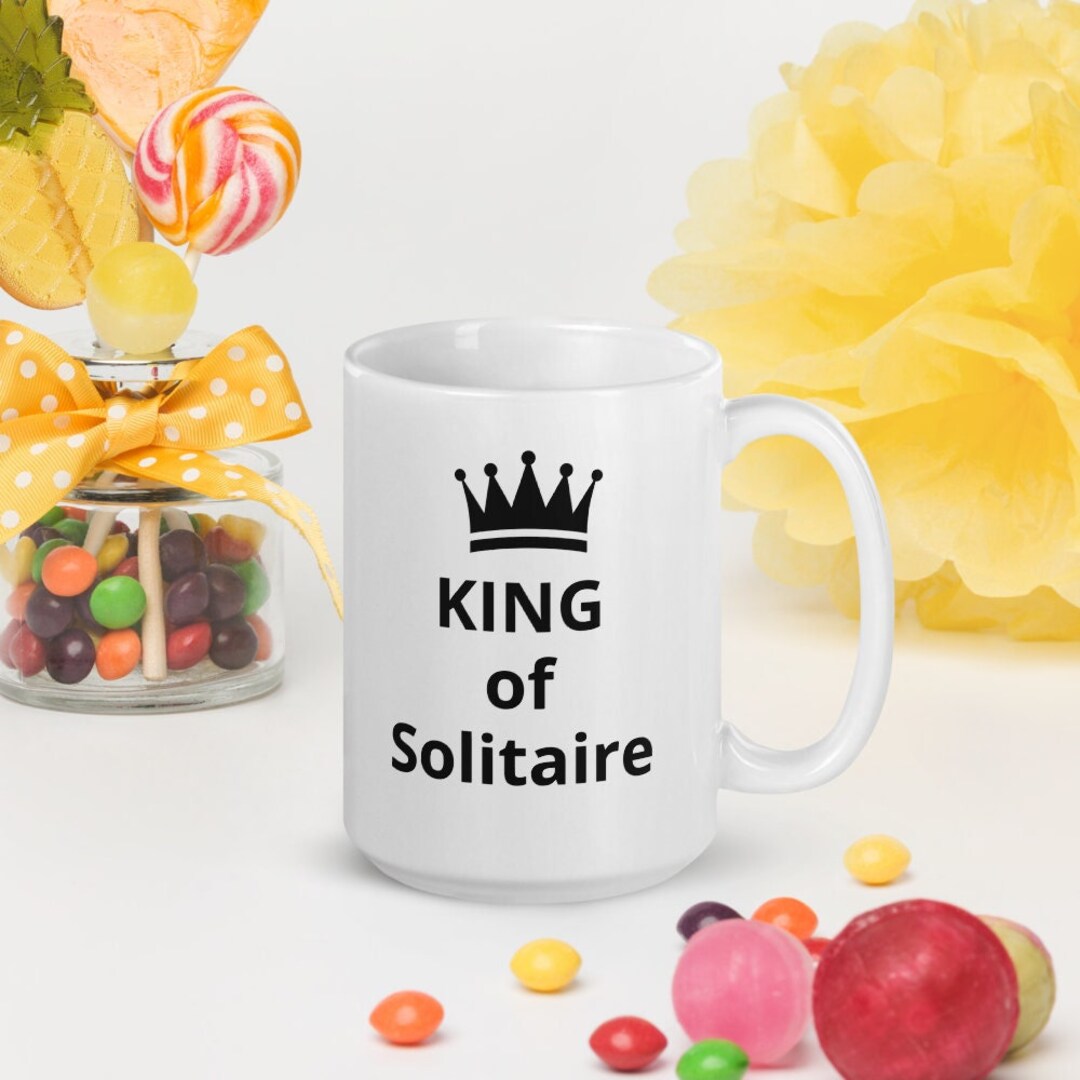 Solitaire Coffee Mug, Queen Coffee Mug,solitaire Card Game,queen ...