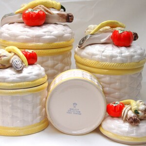 Vintage Lefton Basketweave Canisters Set of Three Made in Japan - Etsy