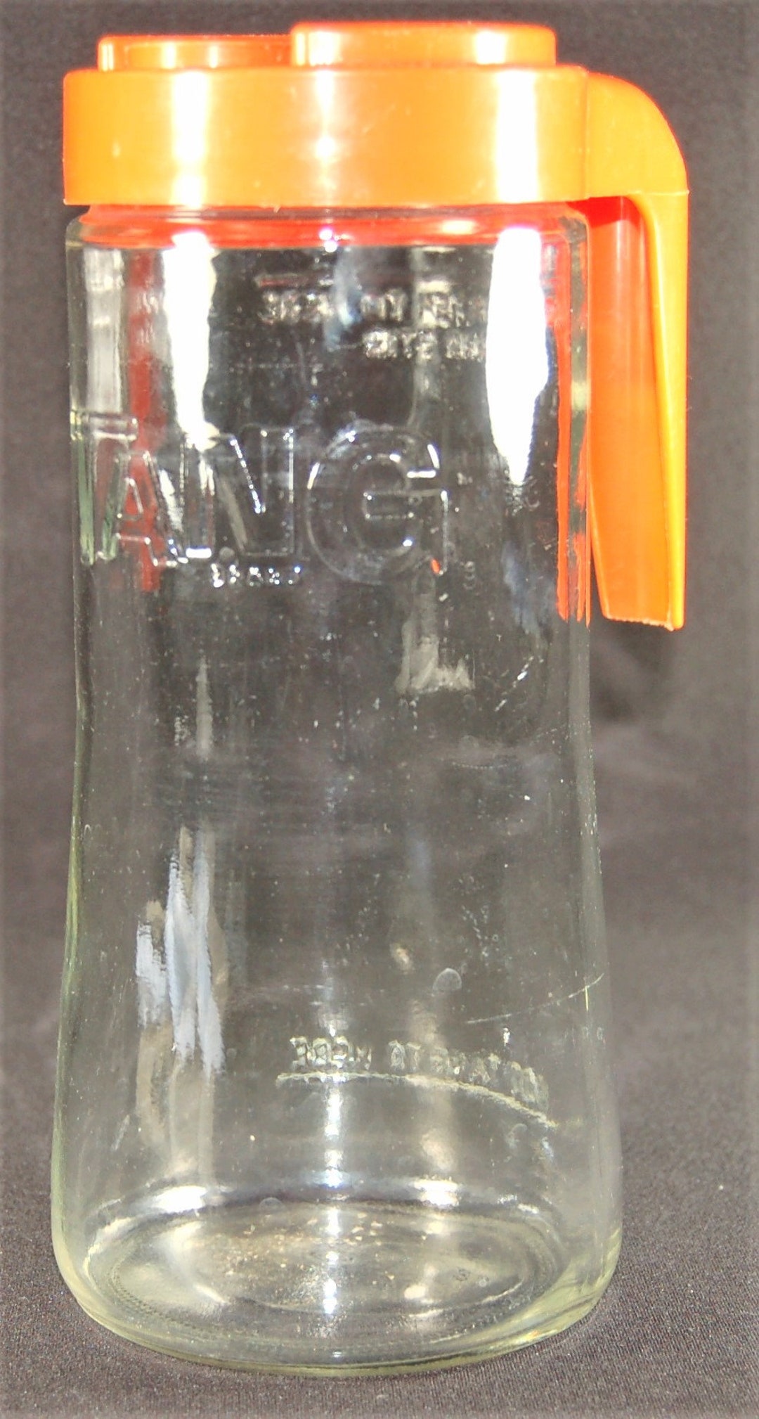 Vintage 1970s TANG Orange Drink Clear Glass Pitcher - Etsy