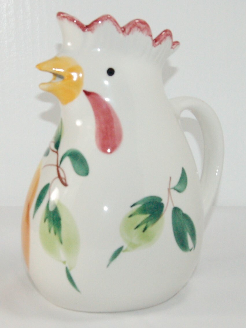 Vintage Rooster Ceramic Pitcher 40's 50's Mid Century Kitchen Decor ...