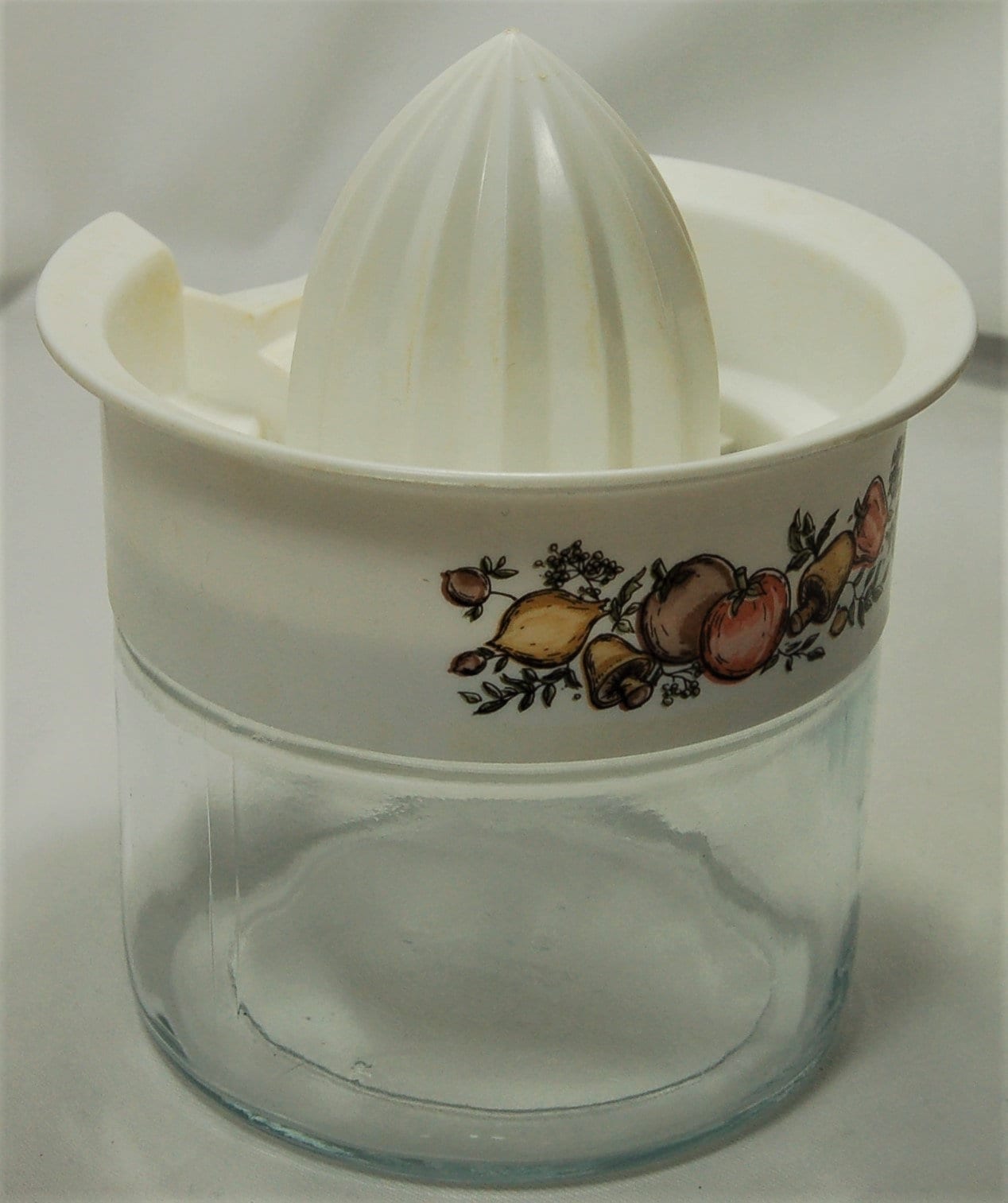 Vintage Citrus Fruit Juicer W/ Glass Jar / Plastic Manual Hand Reamer ...