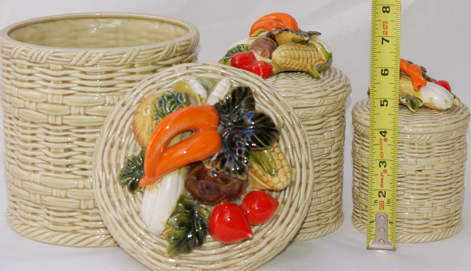 Vintage Lefton Basketweave Canisters Set of Three Made in Japan - Etsy