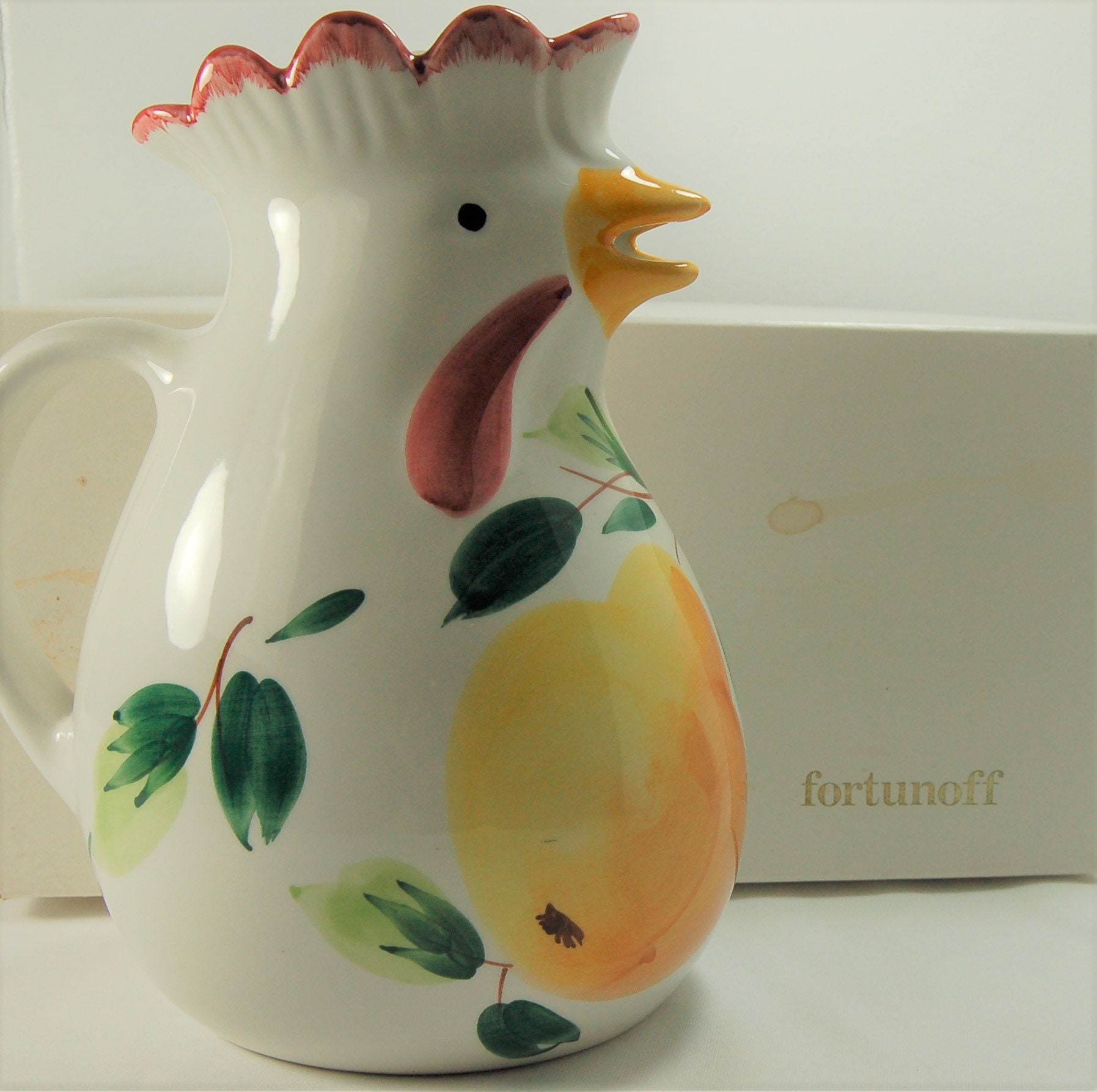 Vintage Rooster Ceramic Pitcher 40's 50's Mid Century Kitchen Decor ...
