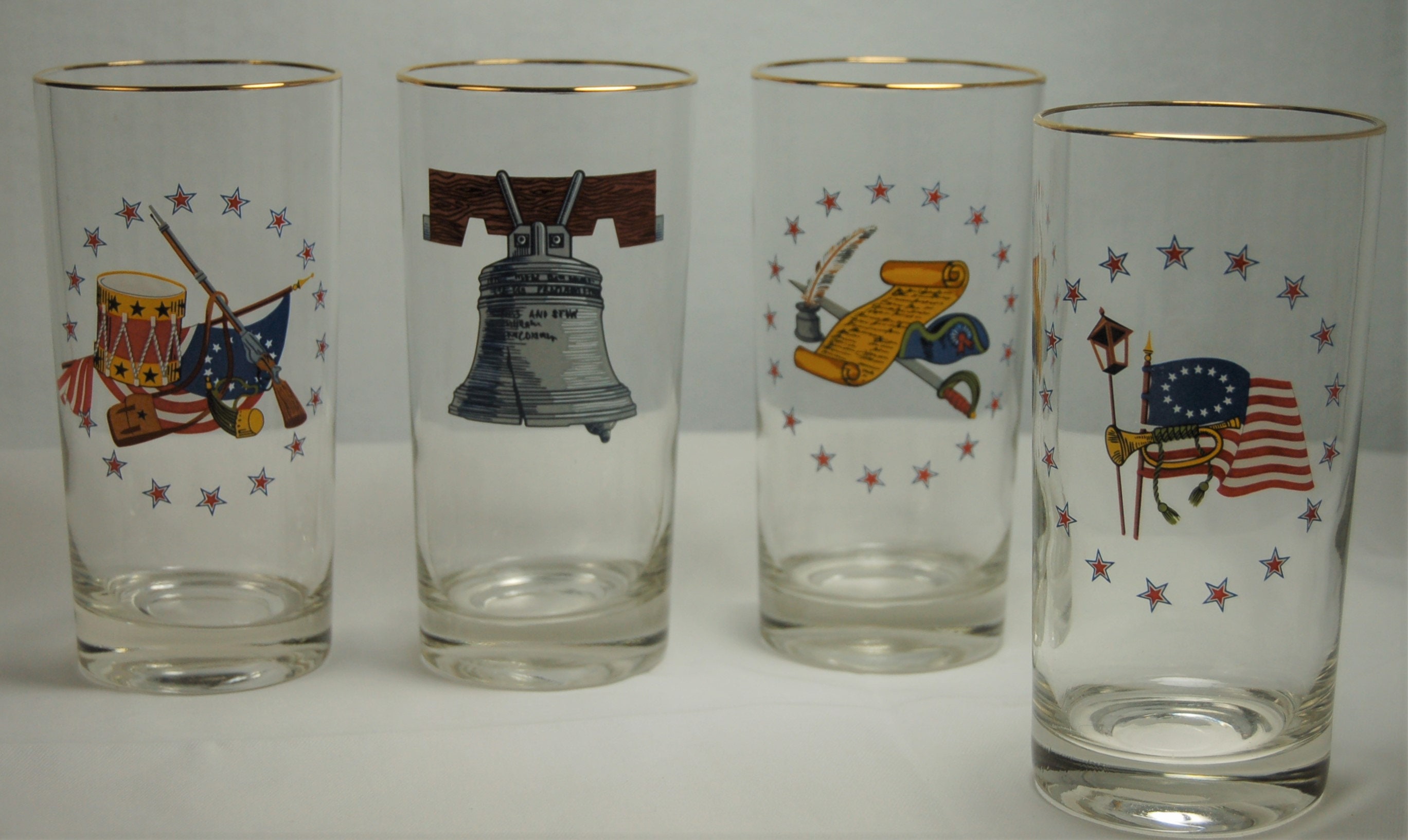 Bicentennial Themed Set of Glasses - Etsy