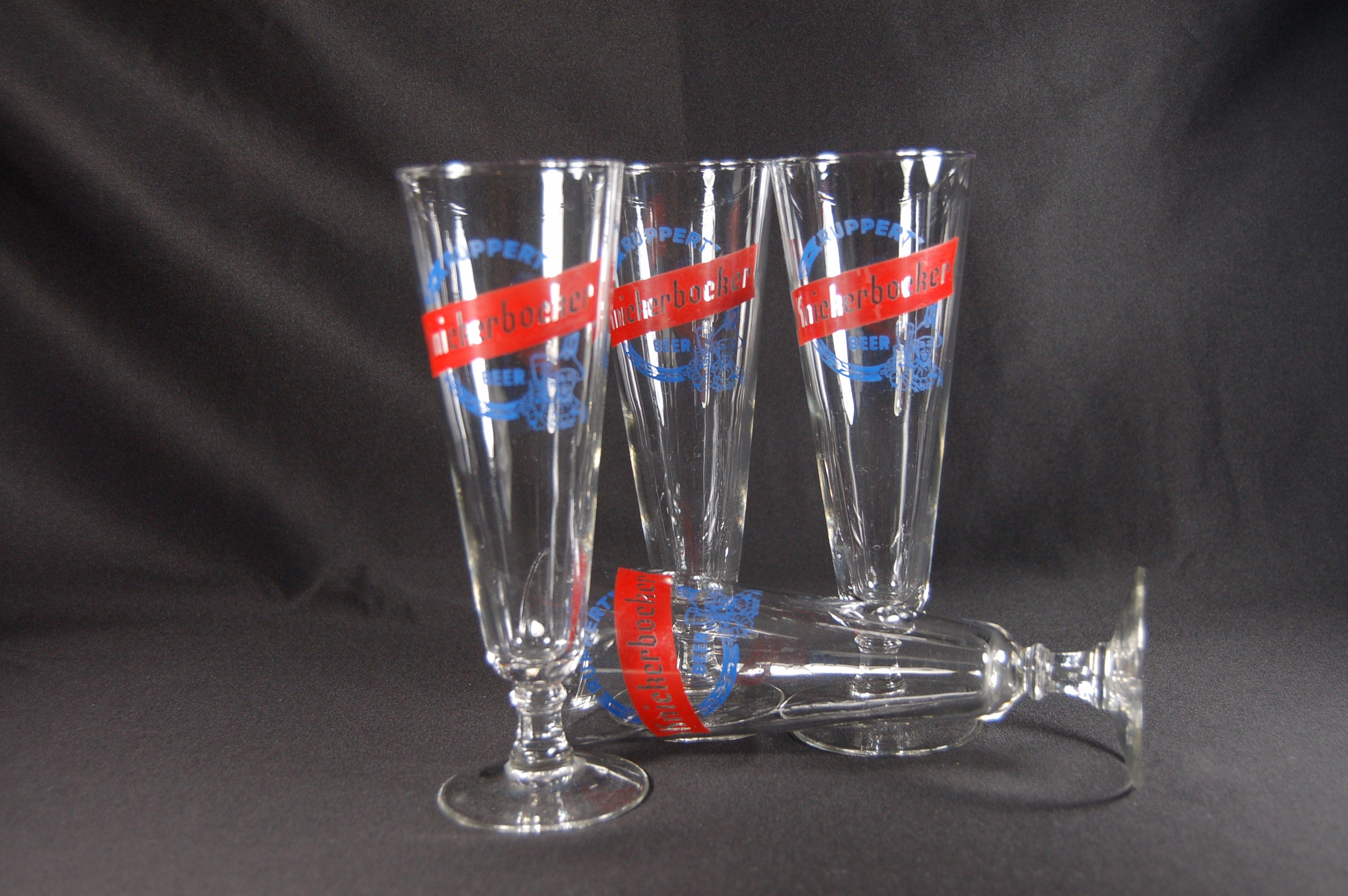 4 Vintage Ruppert Knickerbocker Beer Glasses 1950's - Etsy