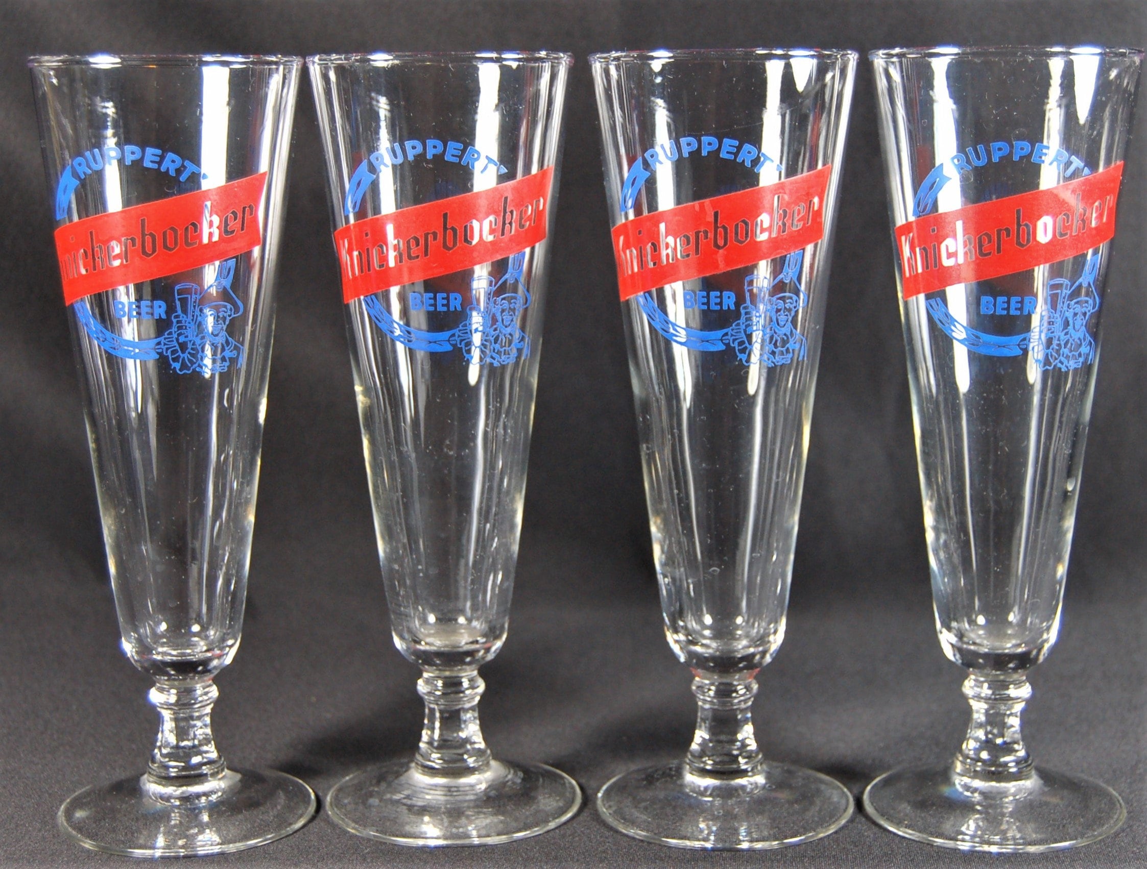 4 Vintage Ruppert Knickerbocker Beer Glasses 1950's - Etsy