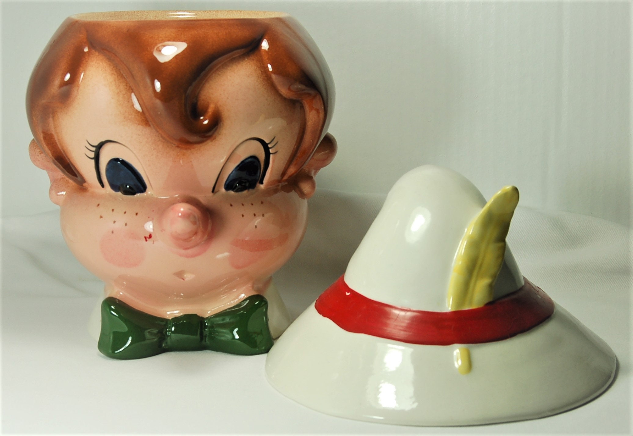 Walt Disney's Pinocchio Vintage Cookie Jar 1940's - Etsy